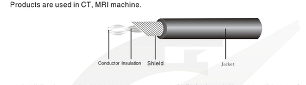 Anti Abrasion MRI CT Medical Device Cables XLPE Insulation