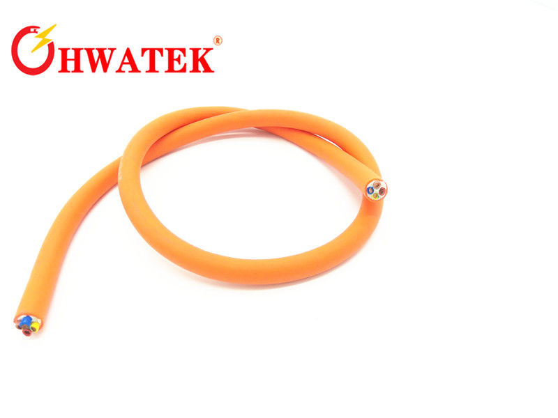 Colored PUR Jacketed Industrial Flexible Cable , Flexible Multicore Cable