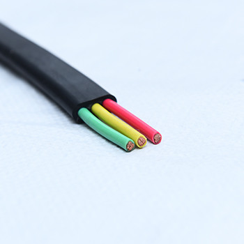 Screened Flexible Electrical Flat Cable Multi Core With XLPE Sheath Oil ...